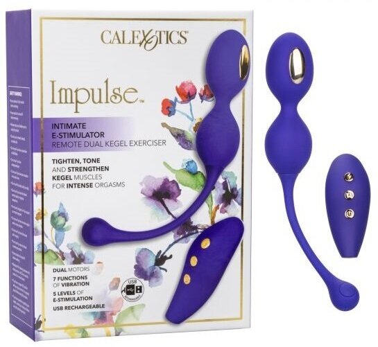 Виброшарики (тренажер Кегеля) с электростимуляцией Impulse Intimate E-Stimulator Dual Kegel