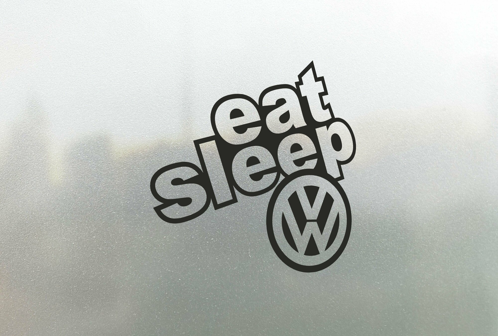 Наклейка на авто Eat Sleep Volkswagen 20x20
