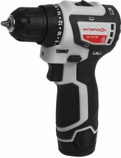 Аккумуляторная дрель-шуруповерт Интерскол ДА-10/12В BL 687.2.2.70 2*2Ач