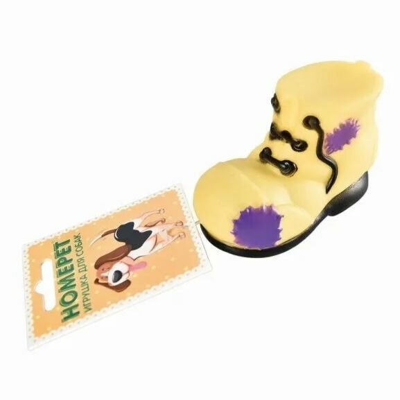 HOMEPET Игрушка для собак ботинок с пищалкой виниловая 10,5 см х 5 см х 6,5 см