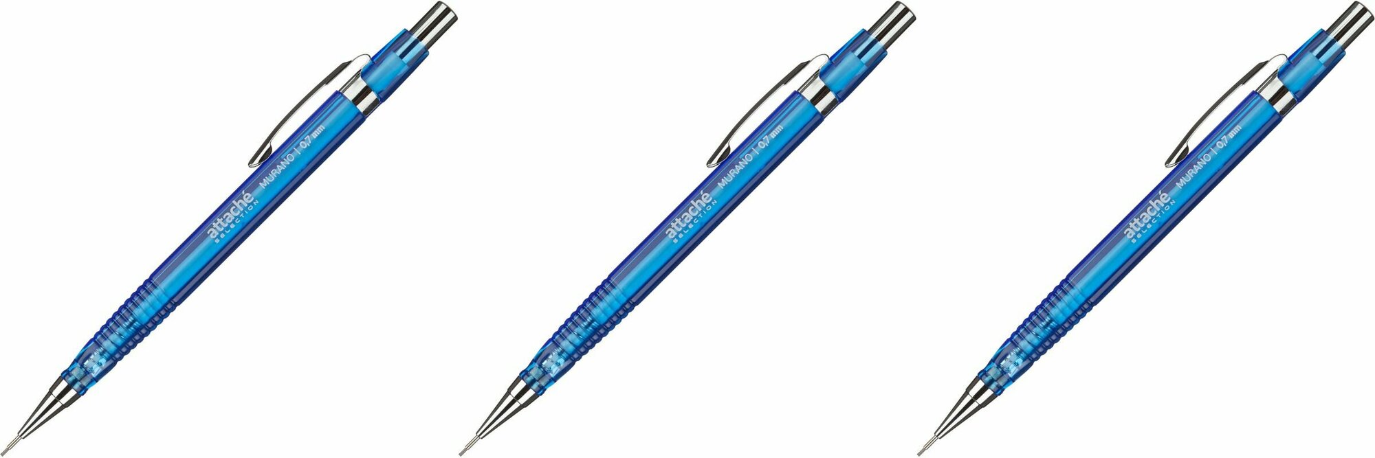 Attache Selection Карандаш механический Murano 0,7 мм с ластиком, 3 шт