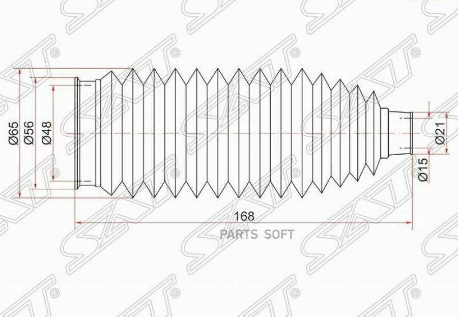 Пыльник рулевой рейки Lexus RX 97-06 / Toyota Camry 96-02 SAT ST-45535-33020 | цена за 1 шт