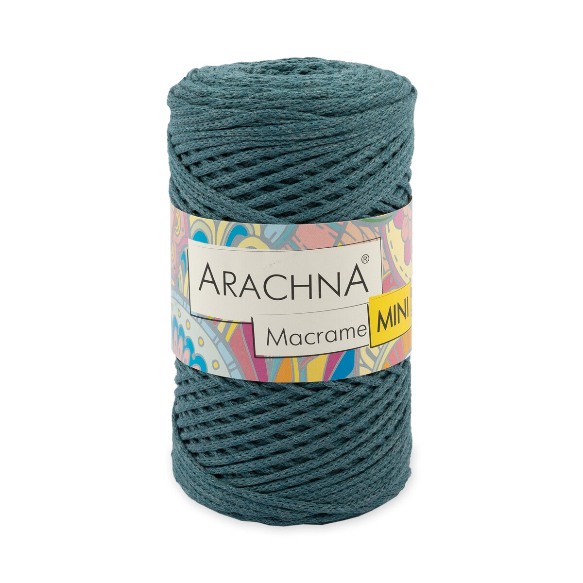 Пряжа ARACHNA "Macrame Mini" 4 шт. по 250 г 200 м 80% хлопок, 20% полиэстер №47 сине-зеленый