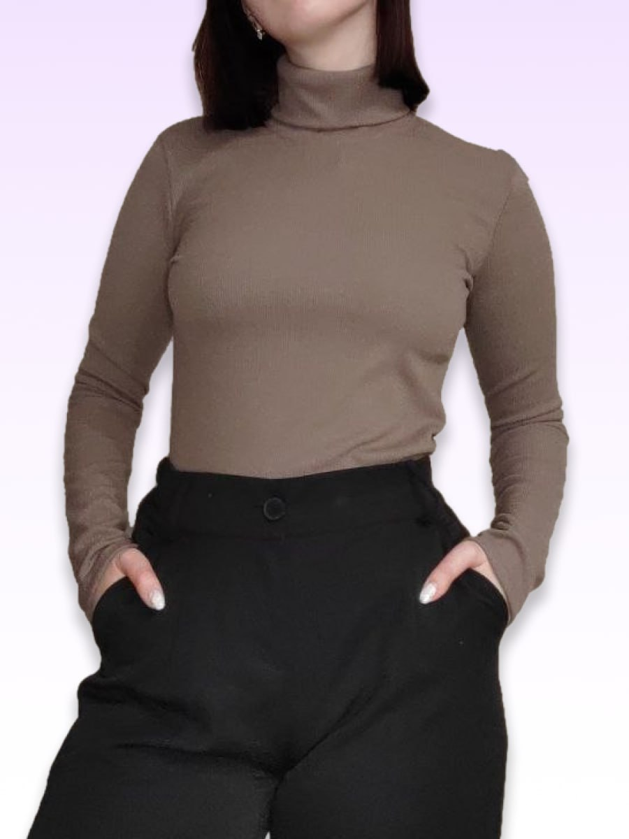 Лонгслив  Водолазка кашемир, тонкая и теплая