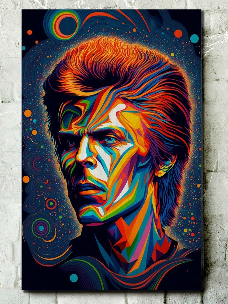 Картина интерьерная на дереве музыка Дэвид Боуи - 1752