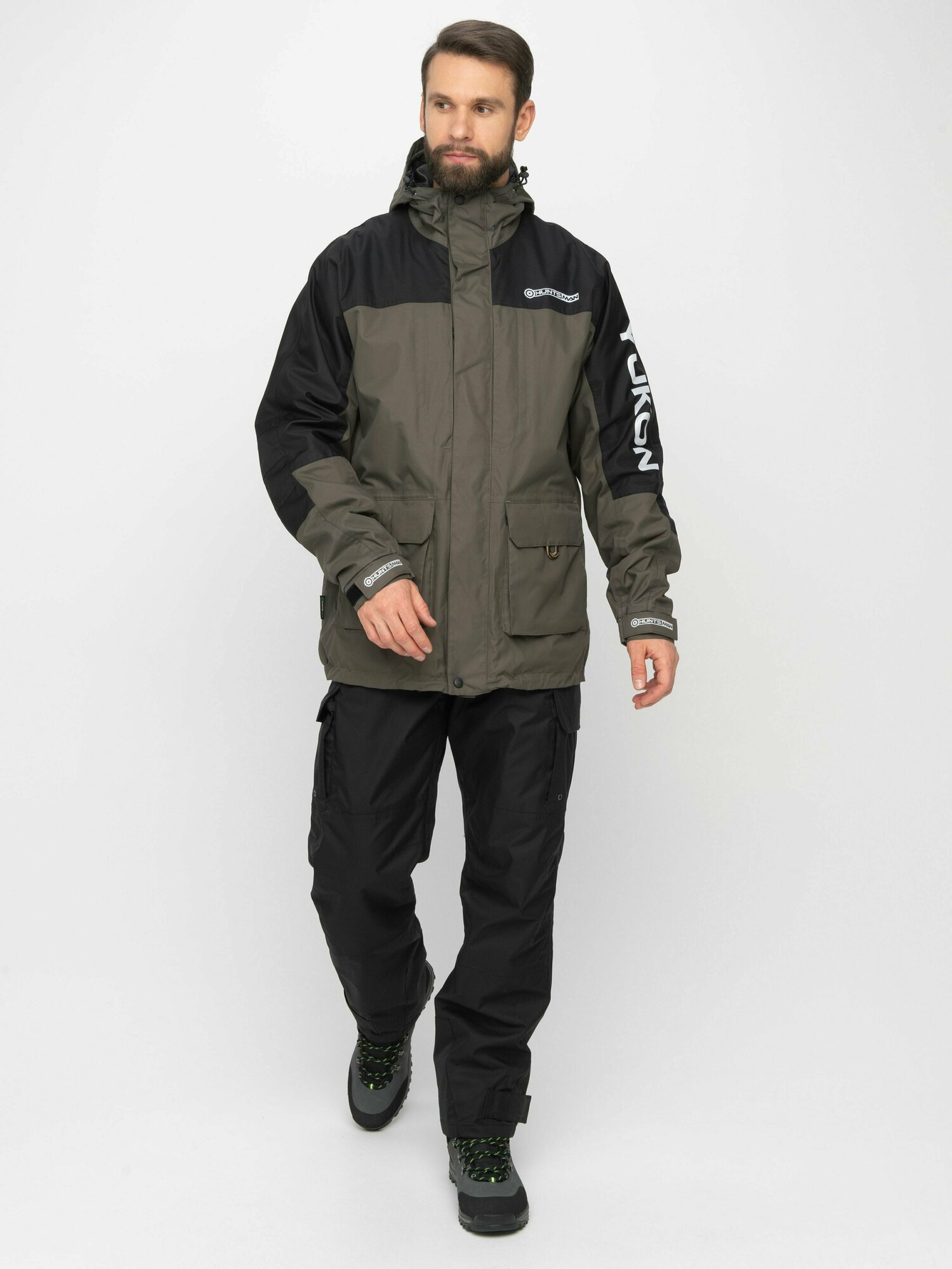 Костюм тактический демисезонный Huntsman Юкон мужской мембранный для охоты и рыбалки, ткань Breathable, цвет хаки (р.44-46/182-188)