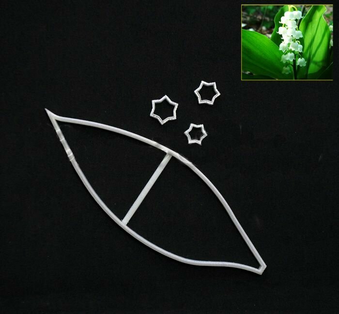 Пластиковые каттеры Ландыша , лист и цветы