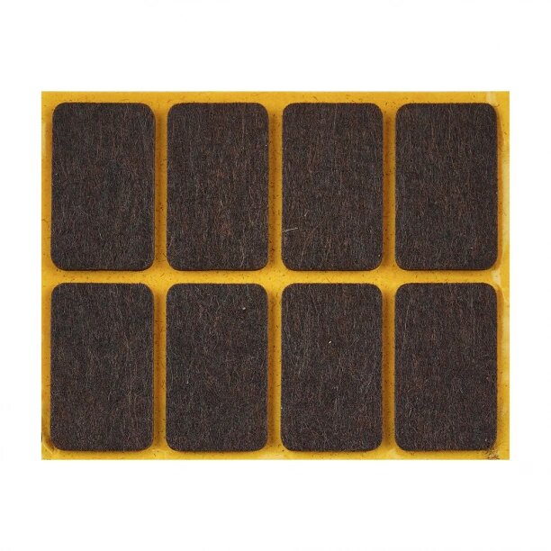 Подпятники фетровые FIXBERG самоклеящиеся 22х36 мм коричневые 8 шт