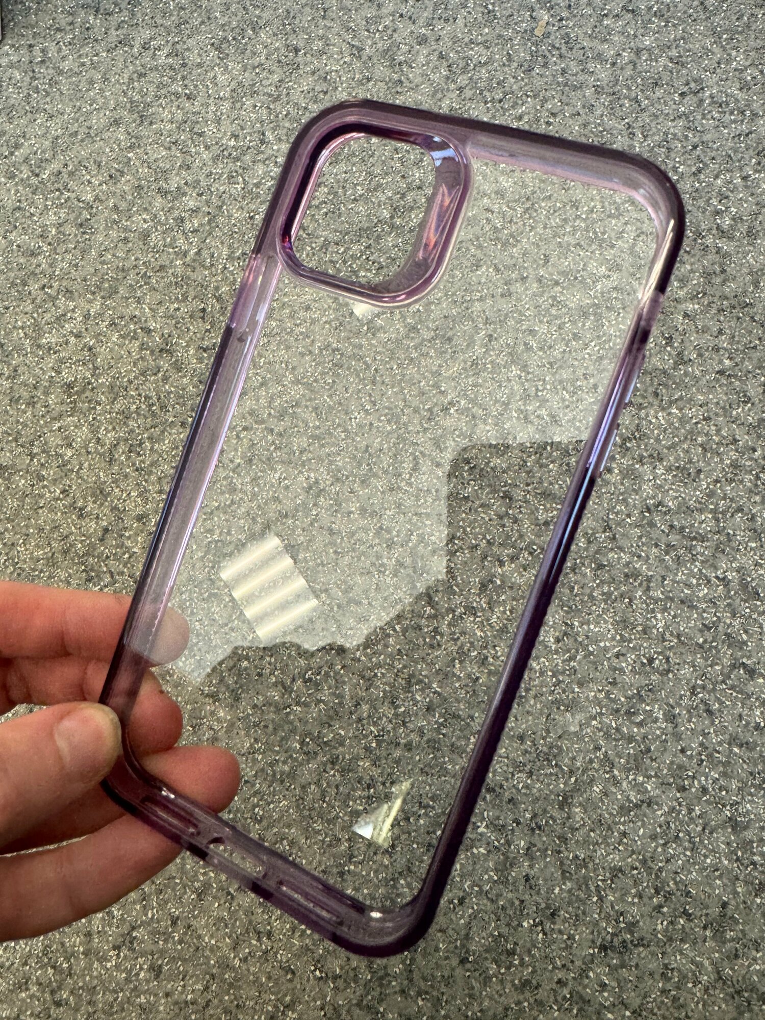 Чехол панель накладка бампер MyPads Asec для iPhone 14 Pro тонкая пластиковая крышка прозрачная полная окантовка светло-фиолетовый MyPads