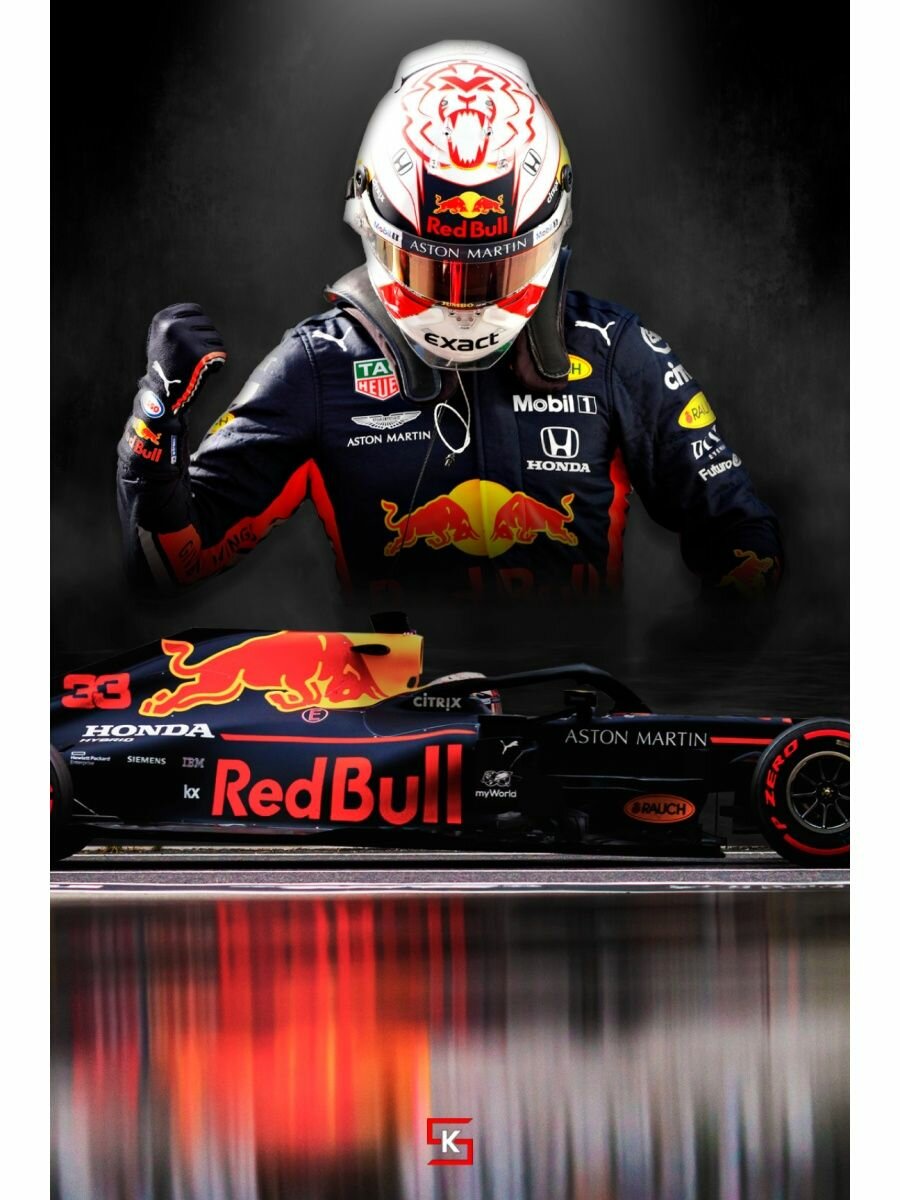 Постер "Макс Ферстаппен. Red Bull Racing"