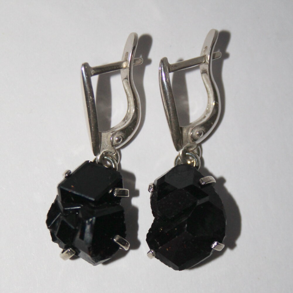 Серьги, гранат