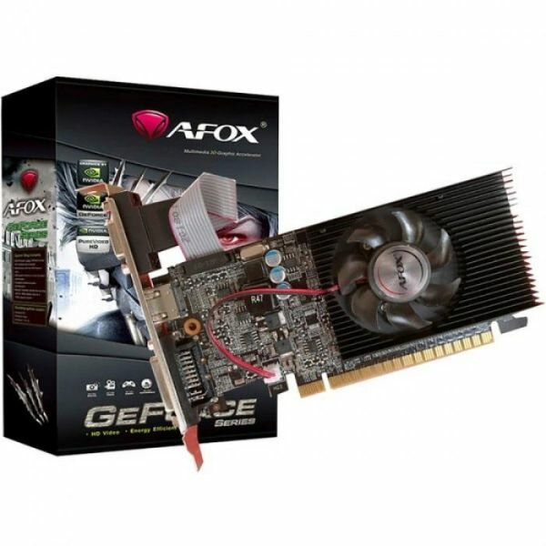 Видеокарта AFOX GeForce GT 210, 1 GB DDR3, 64 bit, HDMI, DVI-D, VGA, GPU 589 MHz