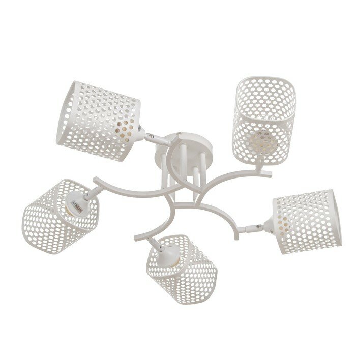 Люстра «Гвен», 5×60 Вт Е27, белый, 64×25×20 см