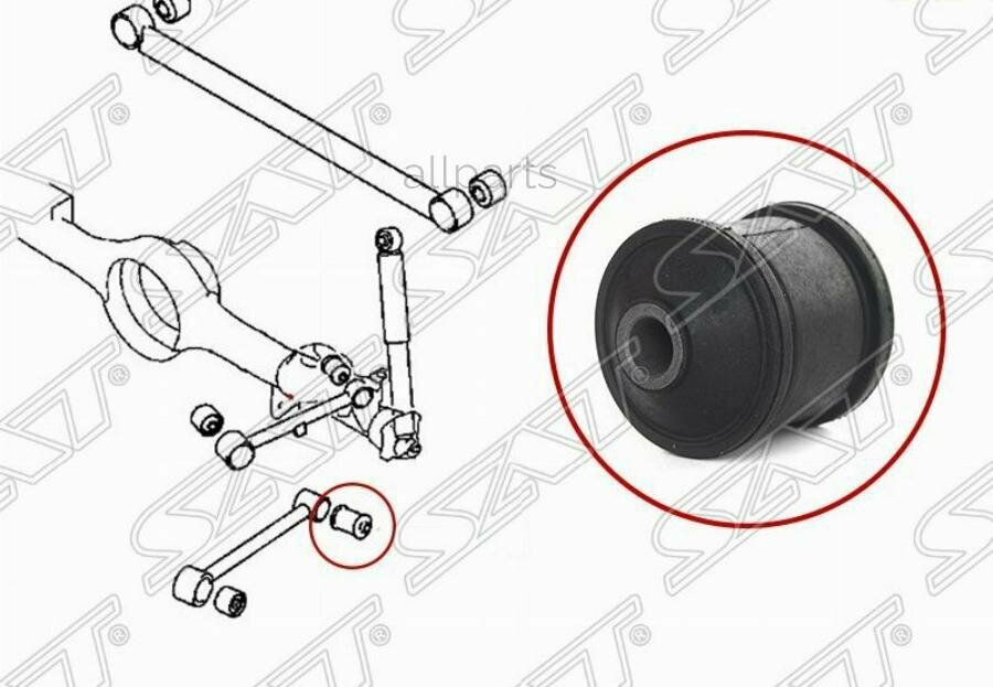 SAT ST-MR223792 Сайлентблок Mitsubishi Pajero iO 98-07 / Pajero Pinin 98-05 (Справа=Слева)