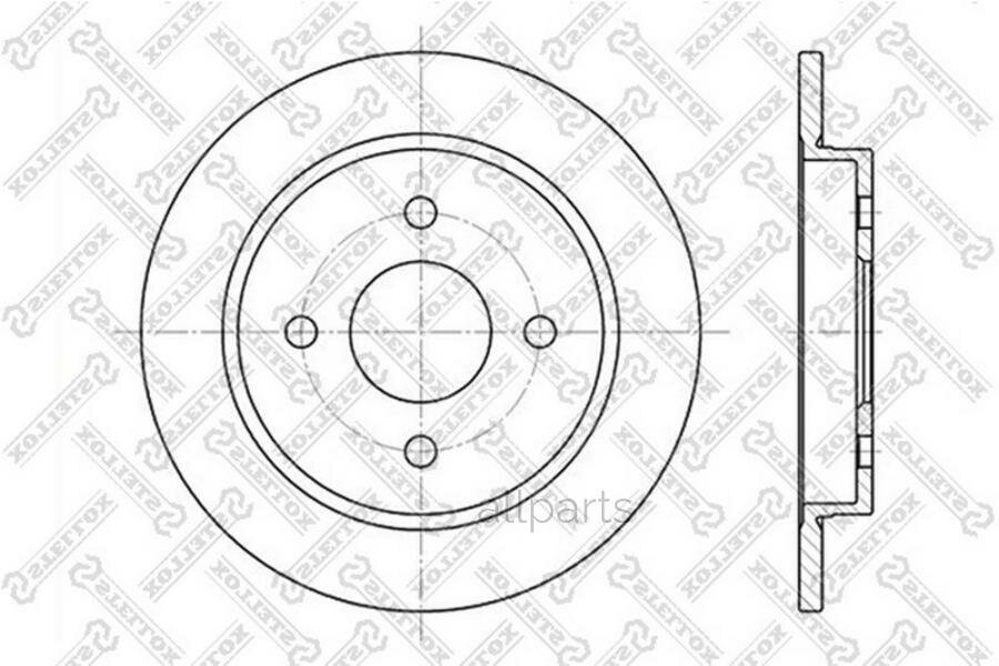 STELLOX 60202536SX диск тормозной задний!\ Ford Focus/Sierra/Scorpio 2.0-2.9i 85>