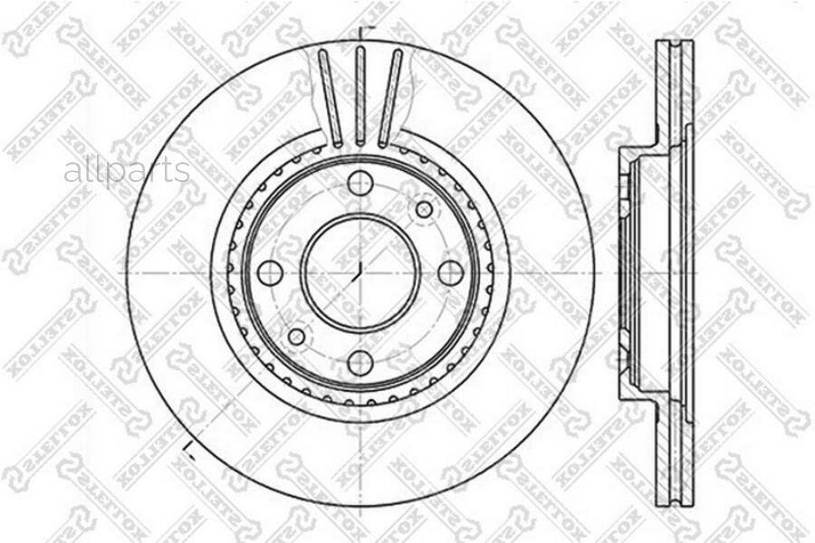 STELLOX 60203910VSX диск тормозной передний!\ Renault Clio/Megane/R19 1.4-1.9TDi 90>