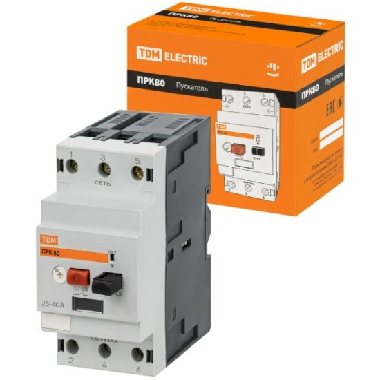Пускатель Tdm Electric ПРК80-40 In=40A Ir=25-40A Ue 660В, SQ0212-0023