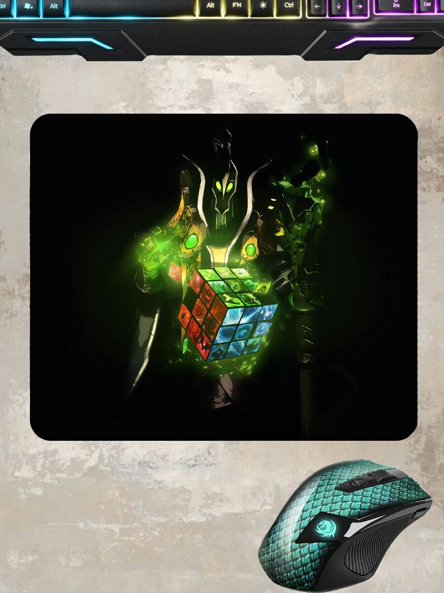 Коврик компьютерный "Dota2", для оптических и лазерных мышек, нескользящая поверхность, 235 мм x 195 мм