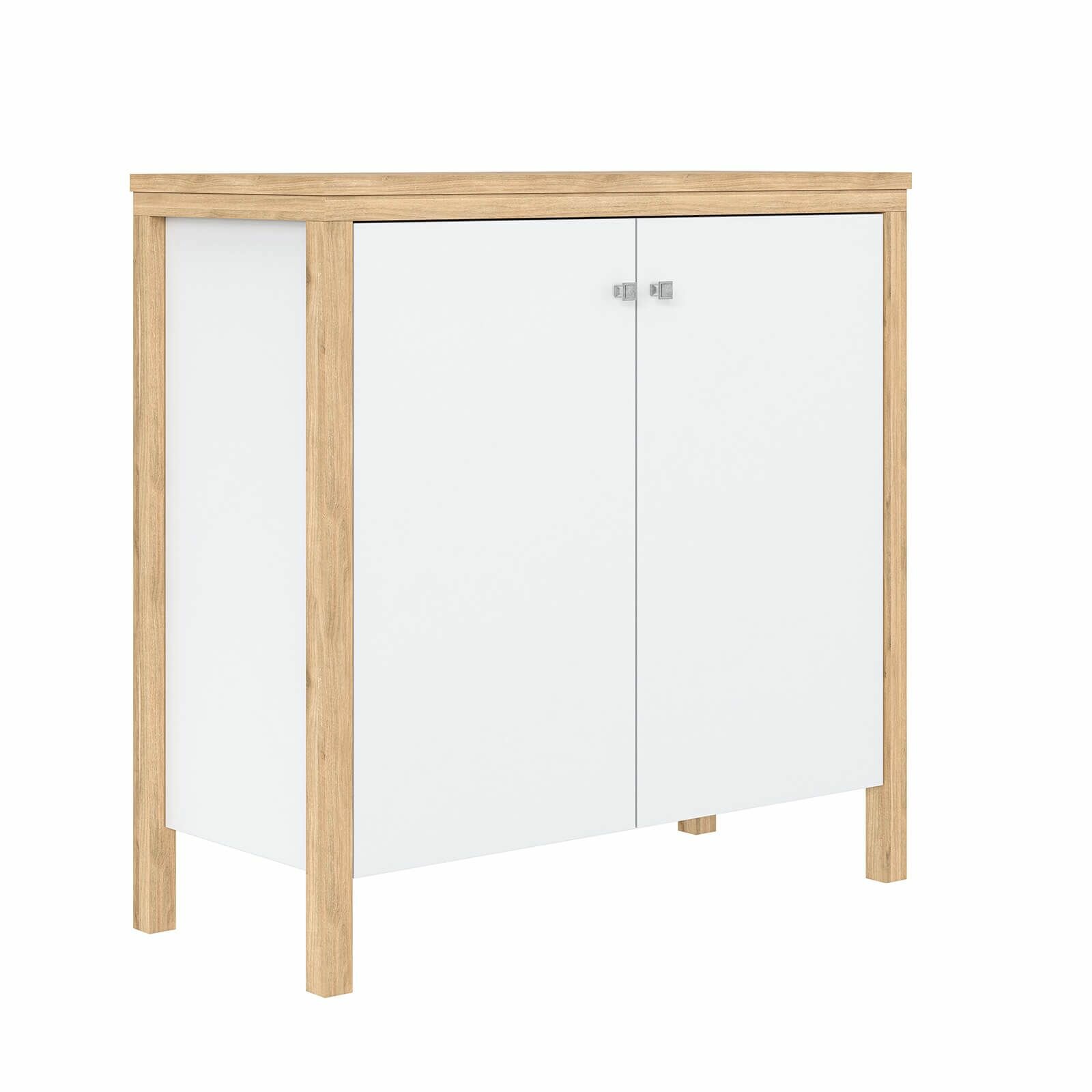 Тумба ММЦ Гостиная Вояж 20 (белый лак/антик 24) из массива сосны