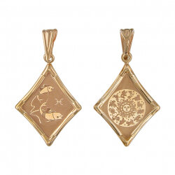 Подвеска, красное золото, 585 проба