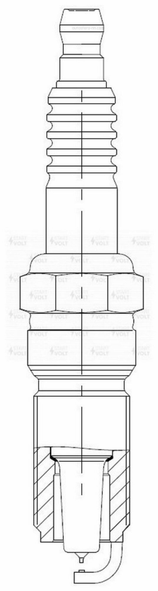 STARTVOLT VSP0511 Свеча CHEVROLET CAPTIVA C100 (11-)/OPEL ANTARA (11-) 3.0I IR+PT