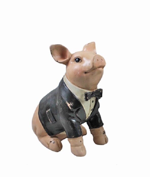 Копилка для мелочи в ретро стиле мальчик в смокинге