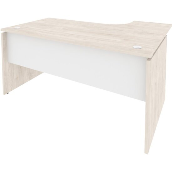 Стол эргономичный Riva CHAIR левый O. SA-4 (L) Денвер светлый/Белый бриллиант 1580*1180*750 (800/460) Onix