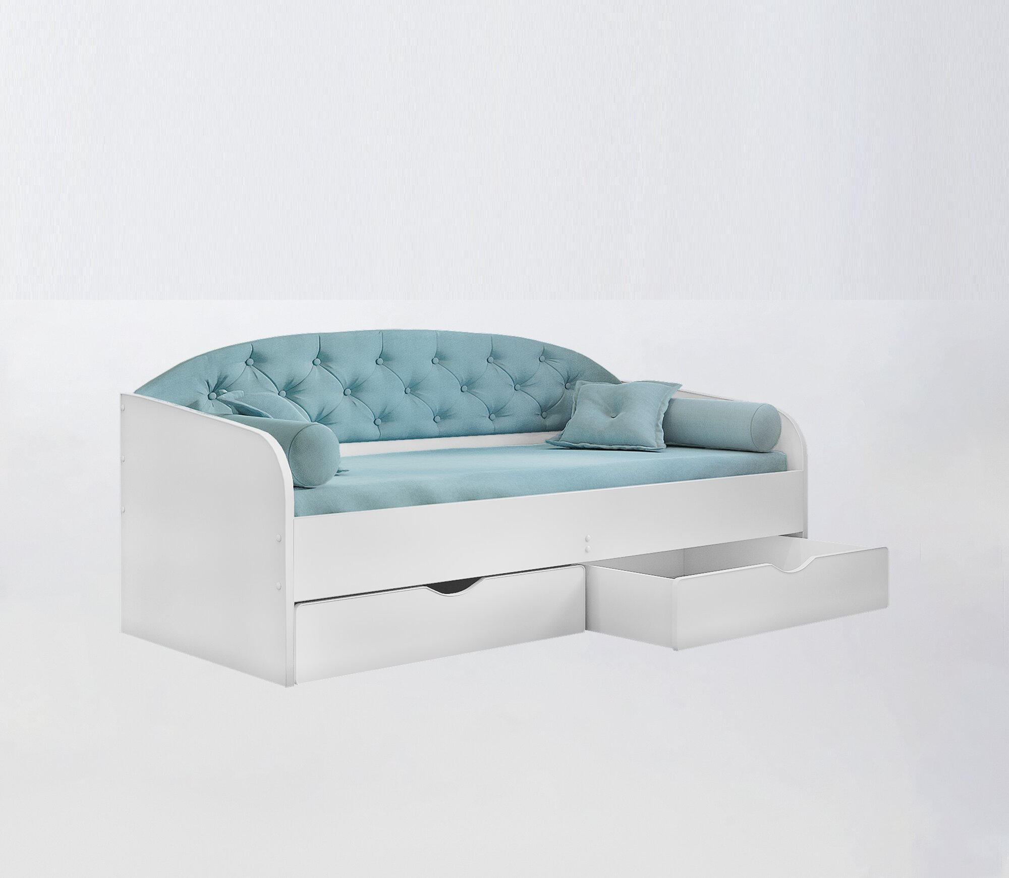 Matrix декоративный чехол на матрас на резинке 80 х 190см, цвет мятный