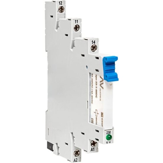 Промежуточное реле Ekf РП slim 23/1 6А 230В AC с розеткой в сборе, rps-23-1-60-rms230AC