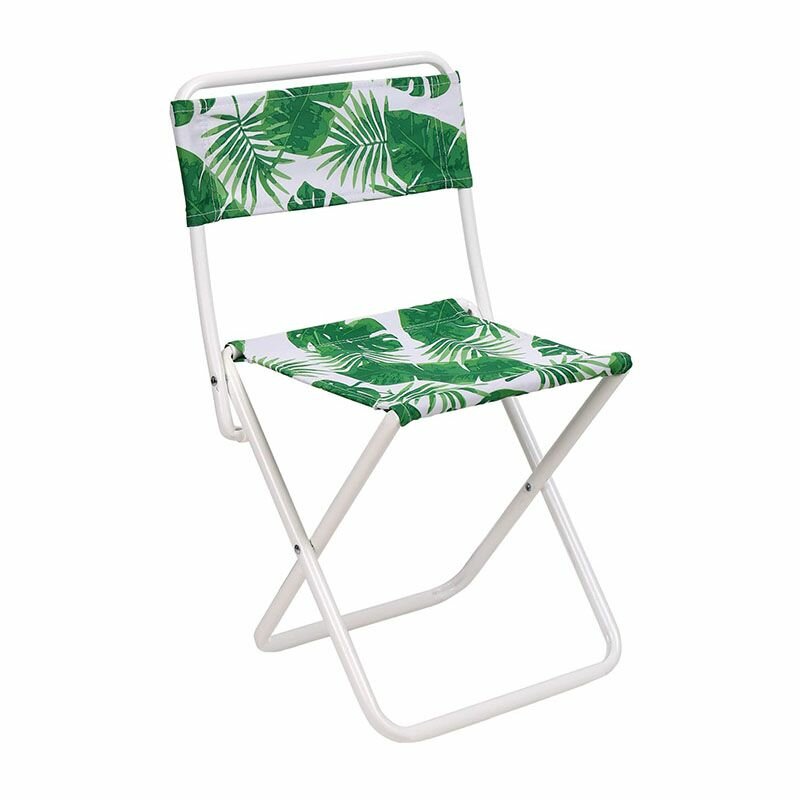 Стул складной Ника ПС2/С со спинкой тропические листья