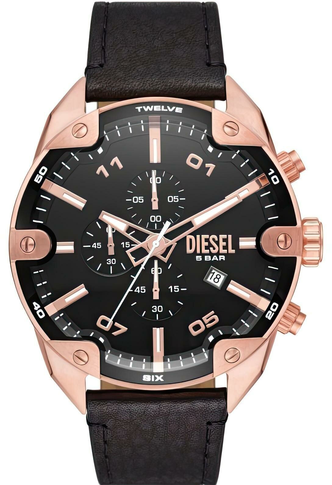 Наручные часы DIESEL, розовое золото — фото 1
