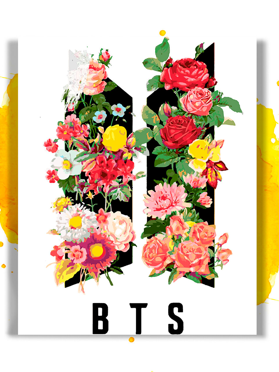 Картина по номерам на холсте BTS Logo, 40 х 50 см