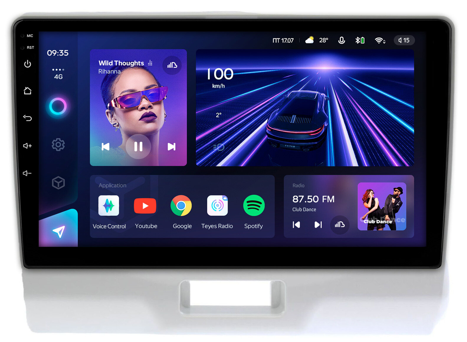 Штатная магнитола Suzuki Hustler 2014-2019 Teyes CC3 2K 360 6/128 9.5" RM-9-1379 Android 10 (4G-SIM, DSP, QLed)