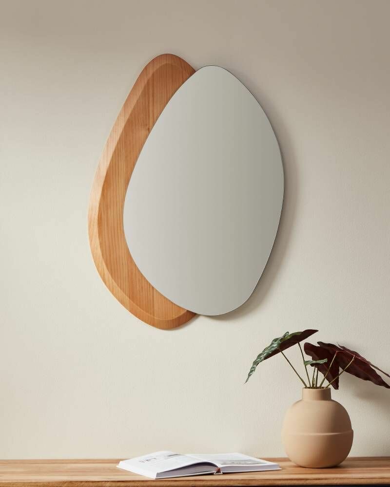 Зеркало интерьерное EGLO LIOMA 425049, фигурное, дерево, 48 см х 60 см