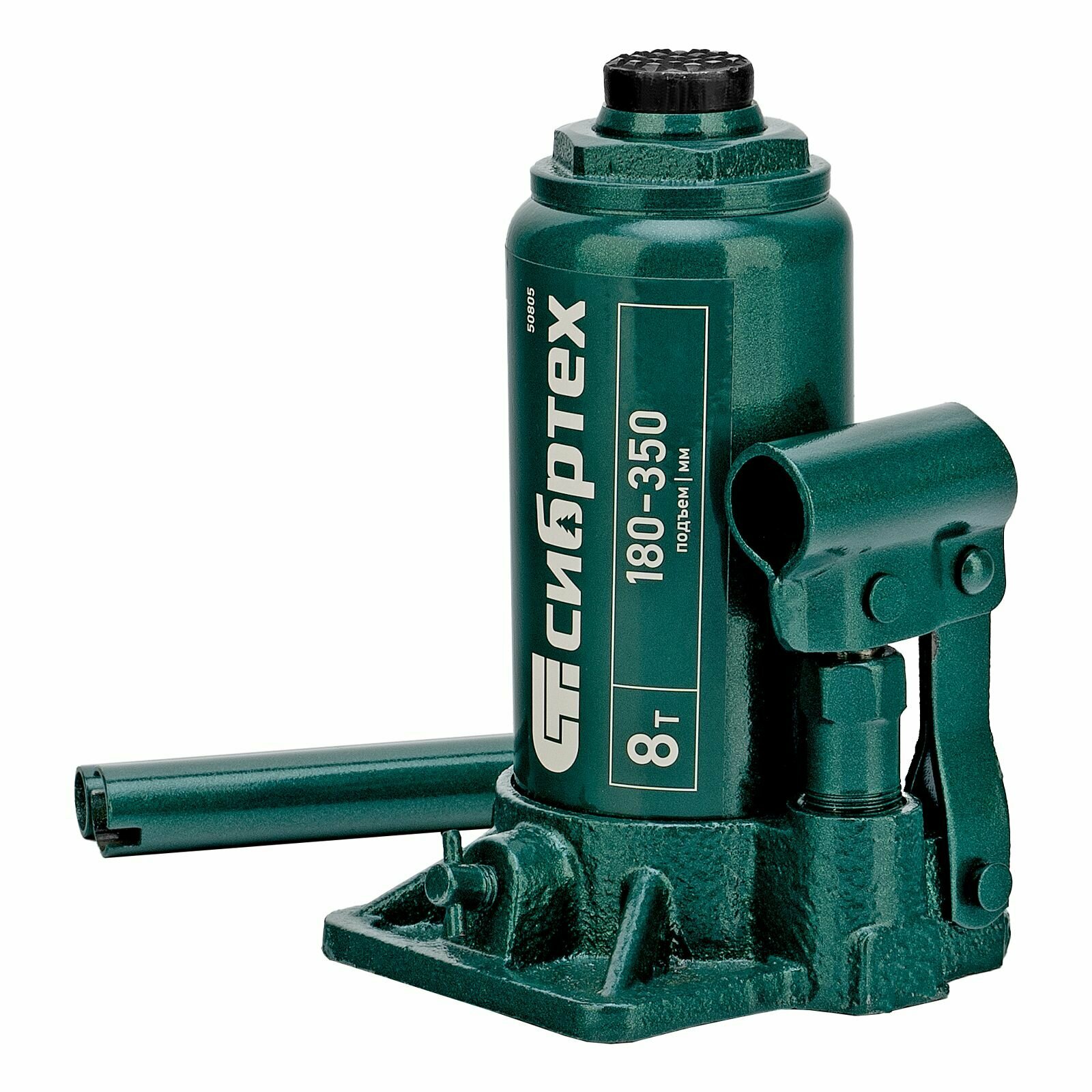 Домкрат гидравлический СИБРТЕХ бутылочный, 8 т, 180-350 мм (50805)