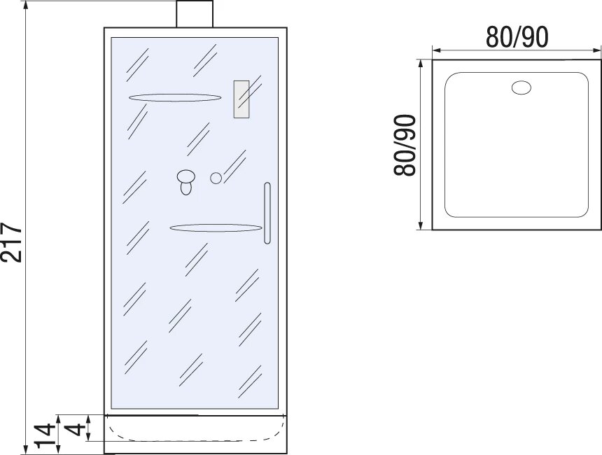 Душевая кабина River Moero б/к 90 10000002982