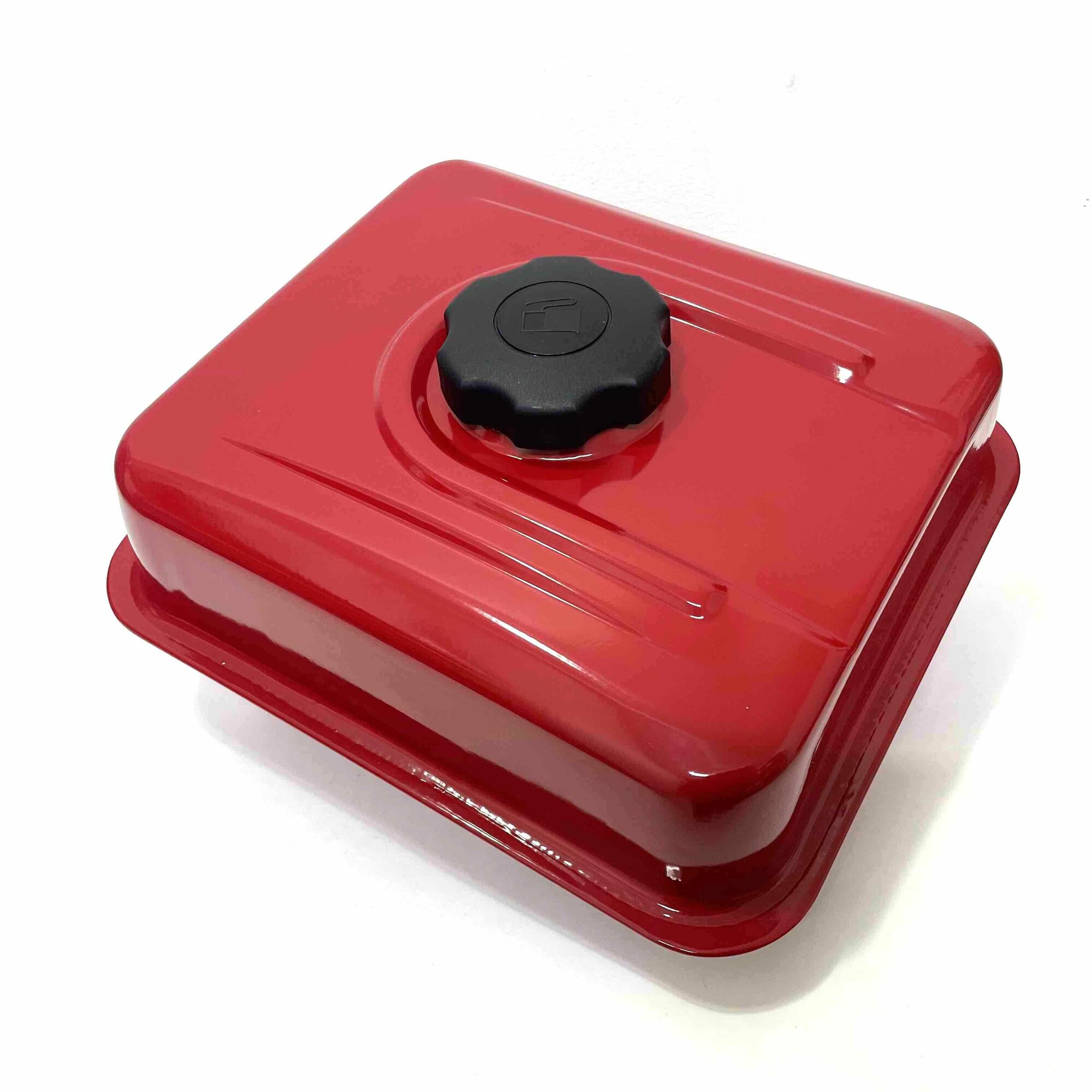 Бензобак 173F, 177F, GX240/GX270 в сборе с резьбовой пробкой для мотоблока / виброплиты / мотопомпы 8-9 Л. С. Красный