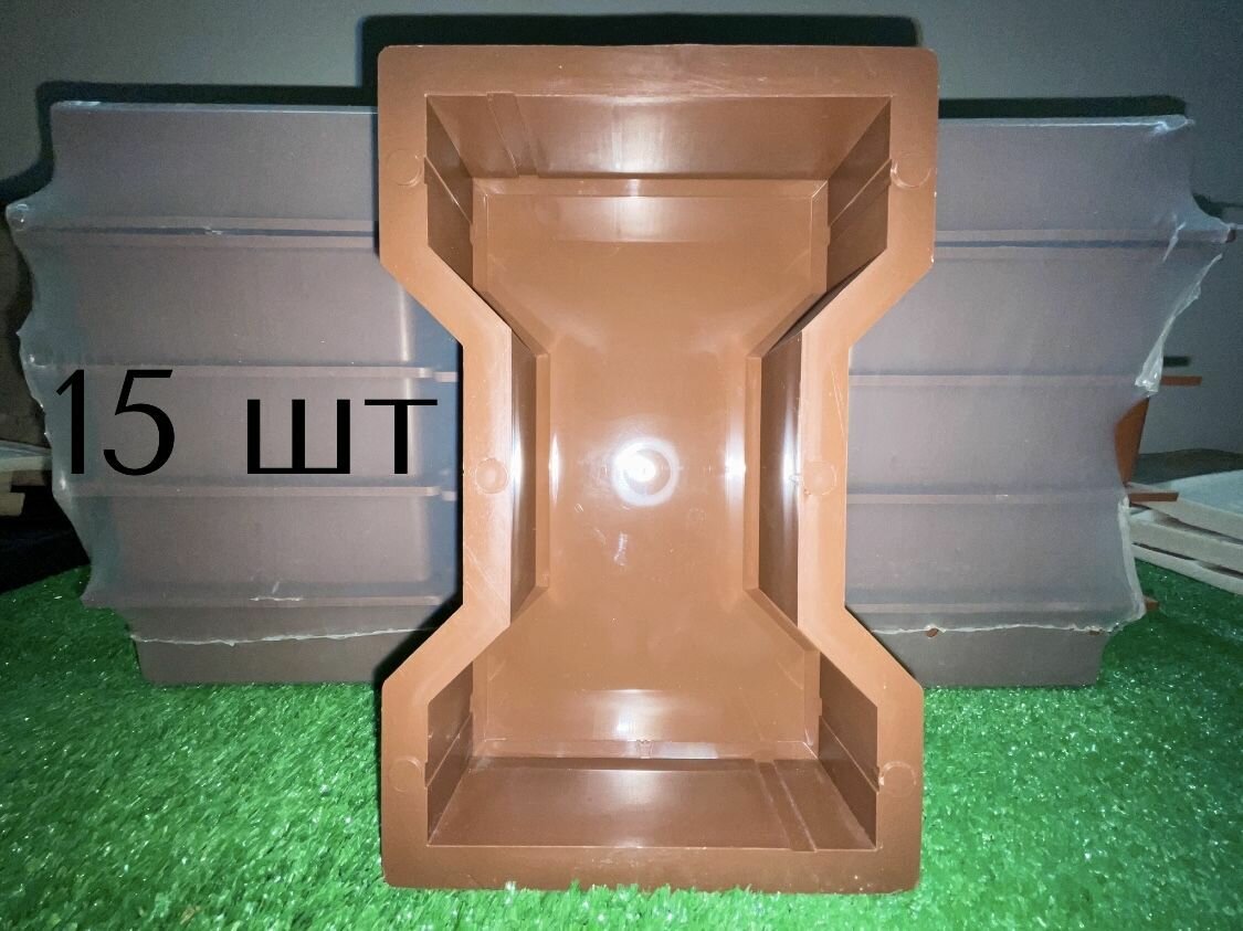 Форма для тротуарной плитки Катушка 22.5х8.8х5 см. В комплекте 15 форм