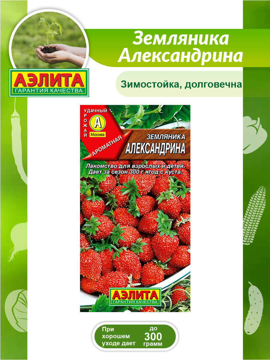 Семена Земляника Александрина 0,04 гр.