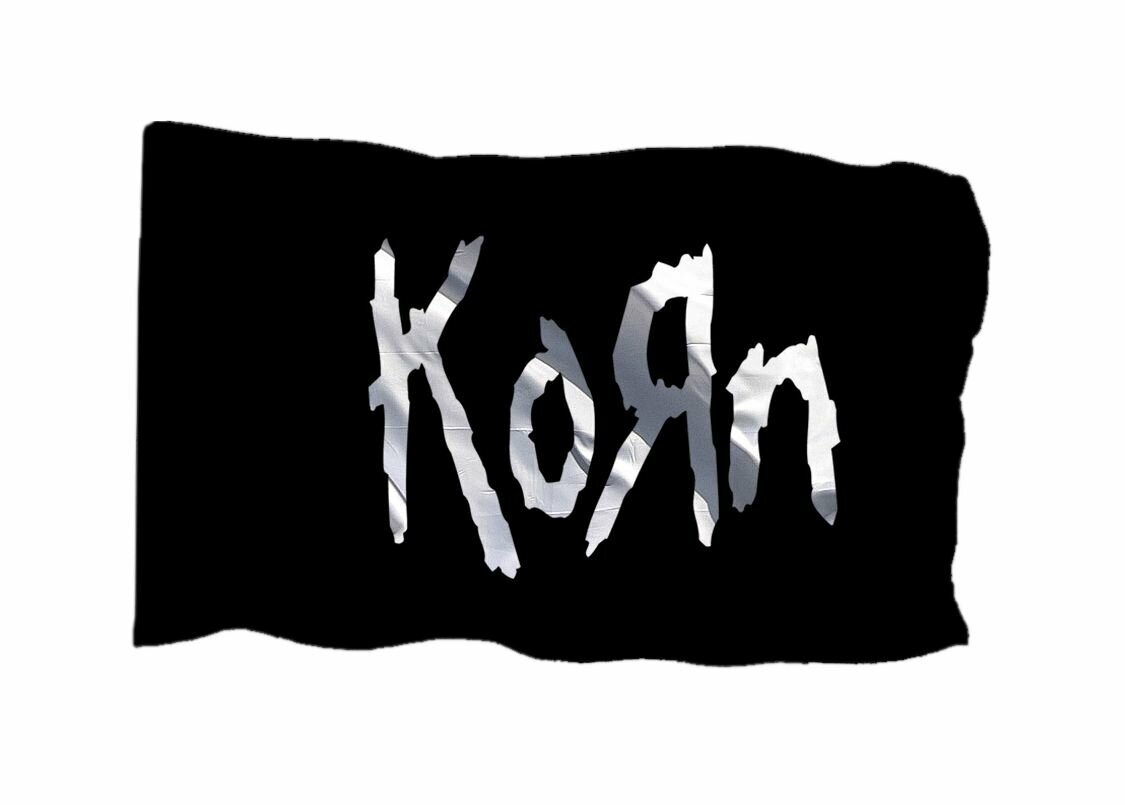 Флаг группы Korn 90х135 см на шёлке для ручного древка