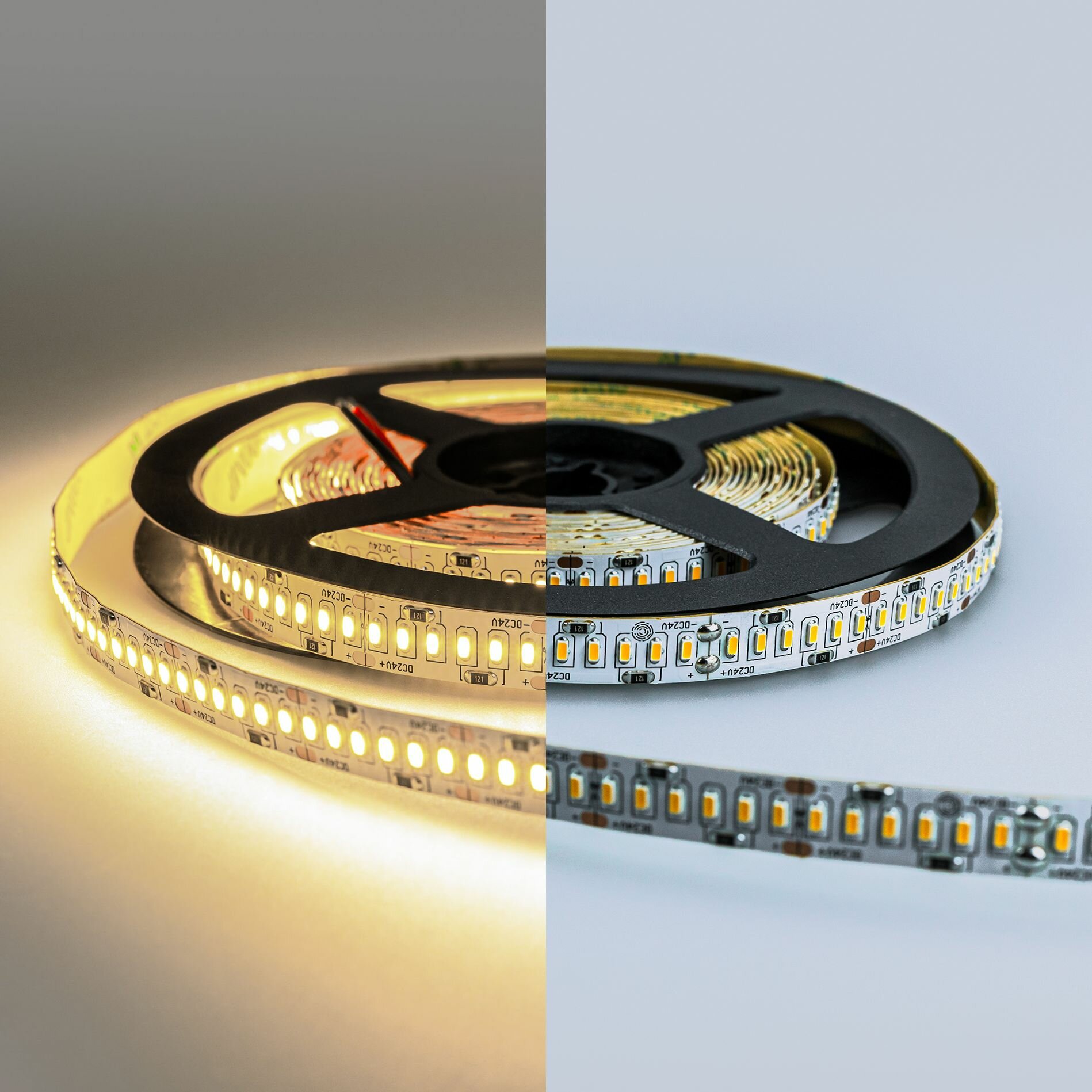 Светодиодная лента LUX "Eleganz 24В", 24 Вт 3014, 240 LED, IP20 нейтральный белый, 15м