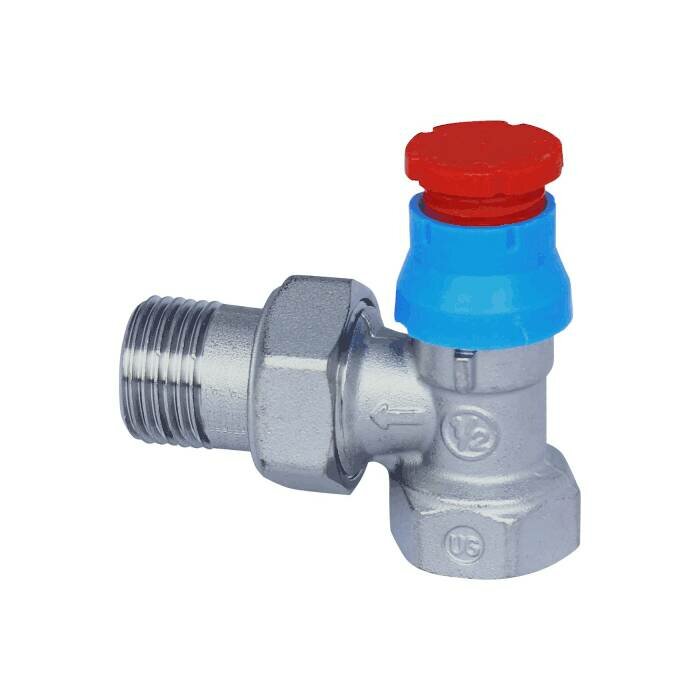 Клапан термостатический R401D Ду 20 Ру10 угловой ВР клипс clip-clap Giacomini R401DX004