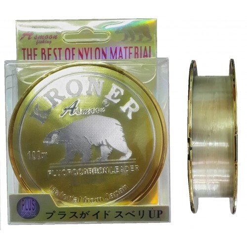 Леска "Asmoon" KRONER fluorocarbon leader 100m/ 0.22mm/ 9.80kg
