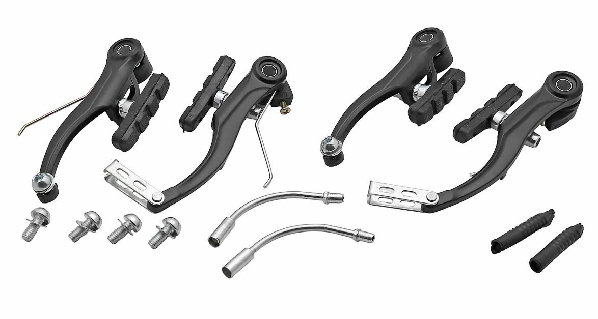 Тормоз v-brake Alum (набор передний+задний) черный