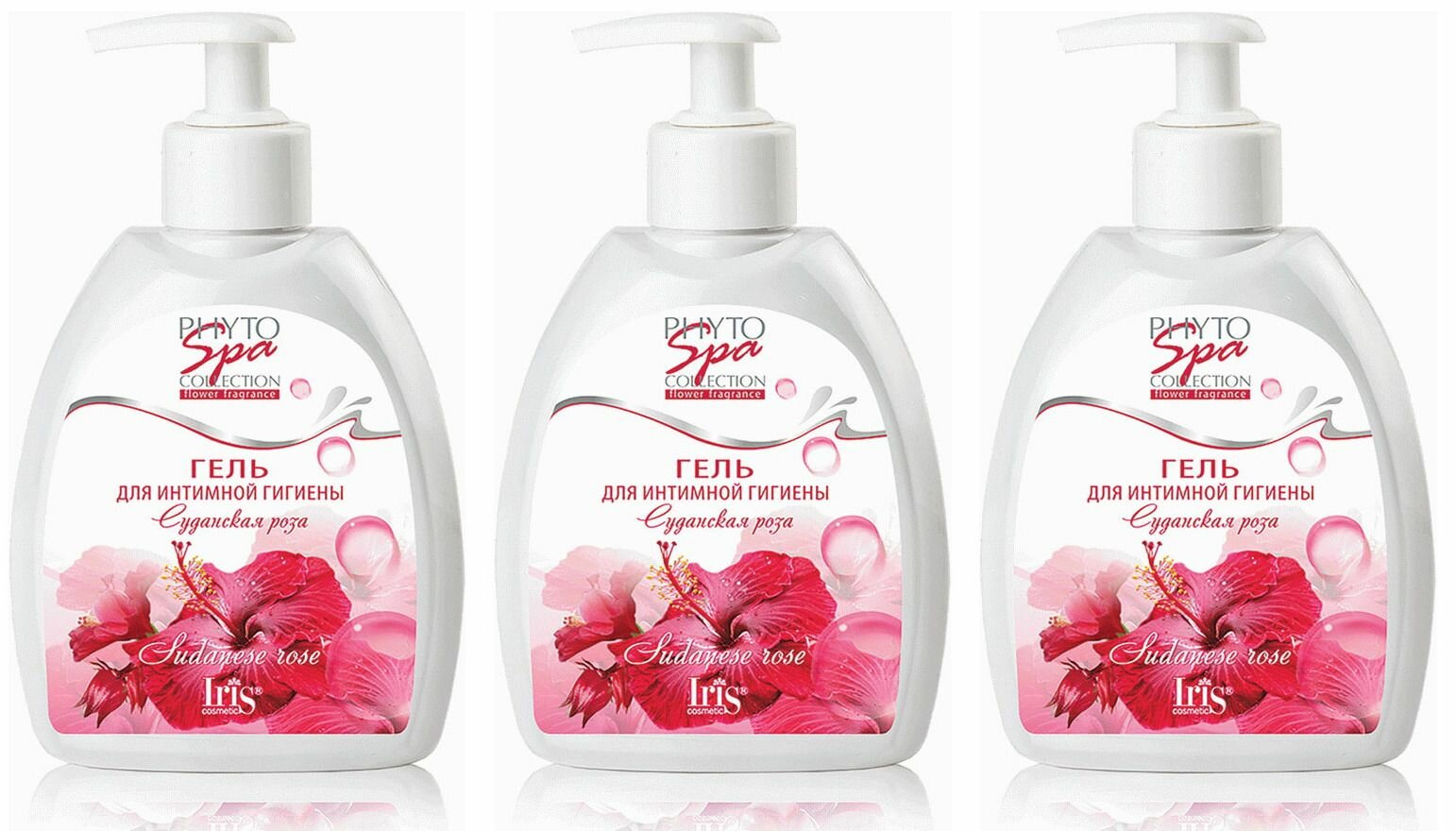 Iris cosmetic Гель для интимной гигиены Phyto Spa Fragrance Суданская роза, 300 мл - 3 шт