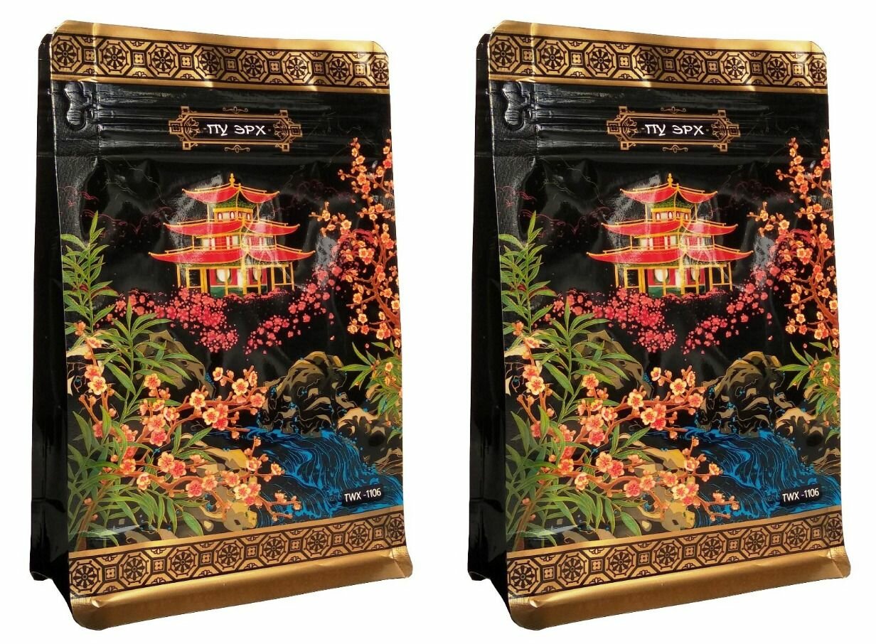 Chu Hua Чай черный китайский Пу Эрх, 100 г, 2 шт