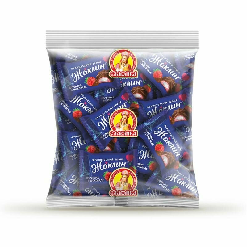 Конфеты шоколадные Жаклин французский зефир со вкусом клубники в шоколаде, 1 кг