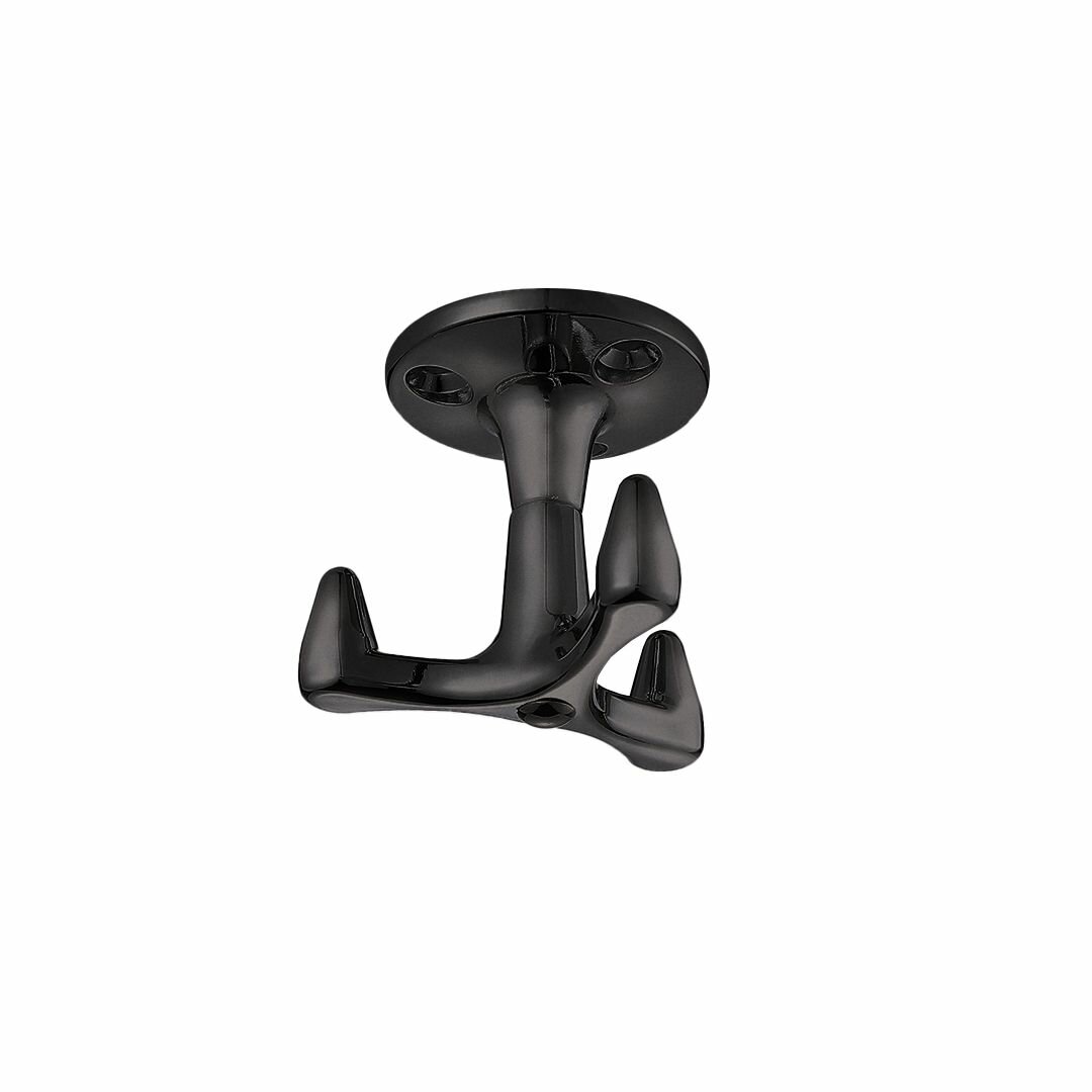 Крючок трехрожковый KR0440, черный (2 шт)