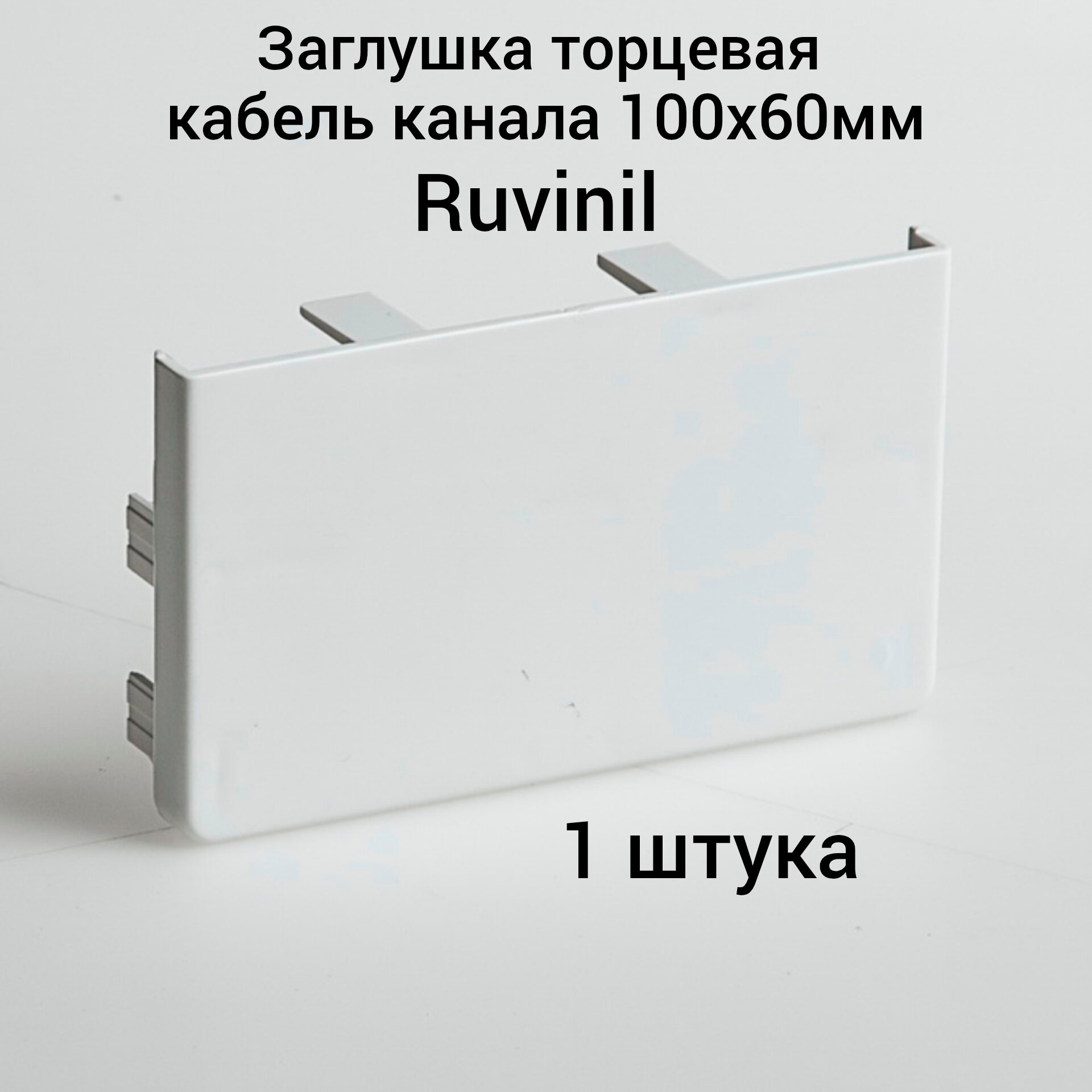 Заглушка торцевая для кабель канала 100х60мм Ruvinil белый