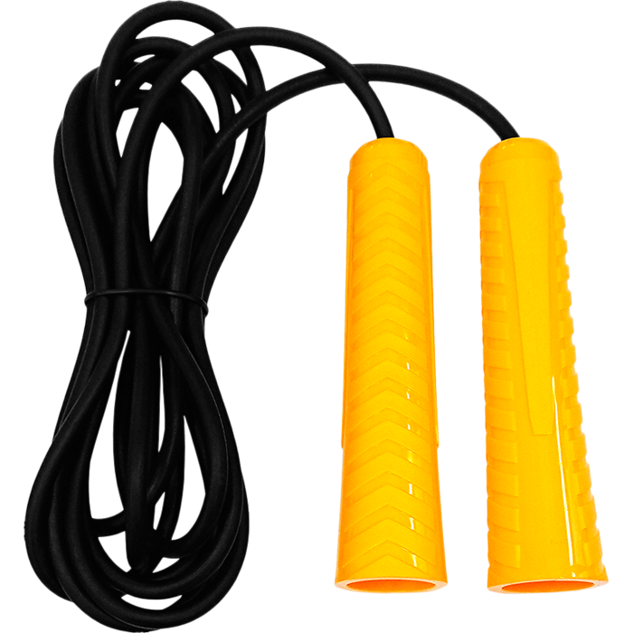 Скакалка Fortius "Yellow", регулировка длины, черный/желтый, шнур 3 м